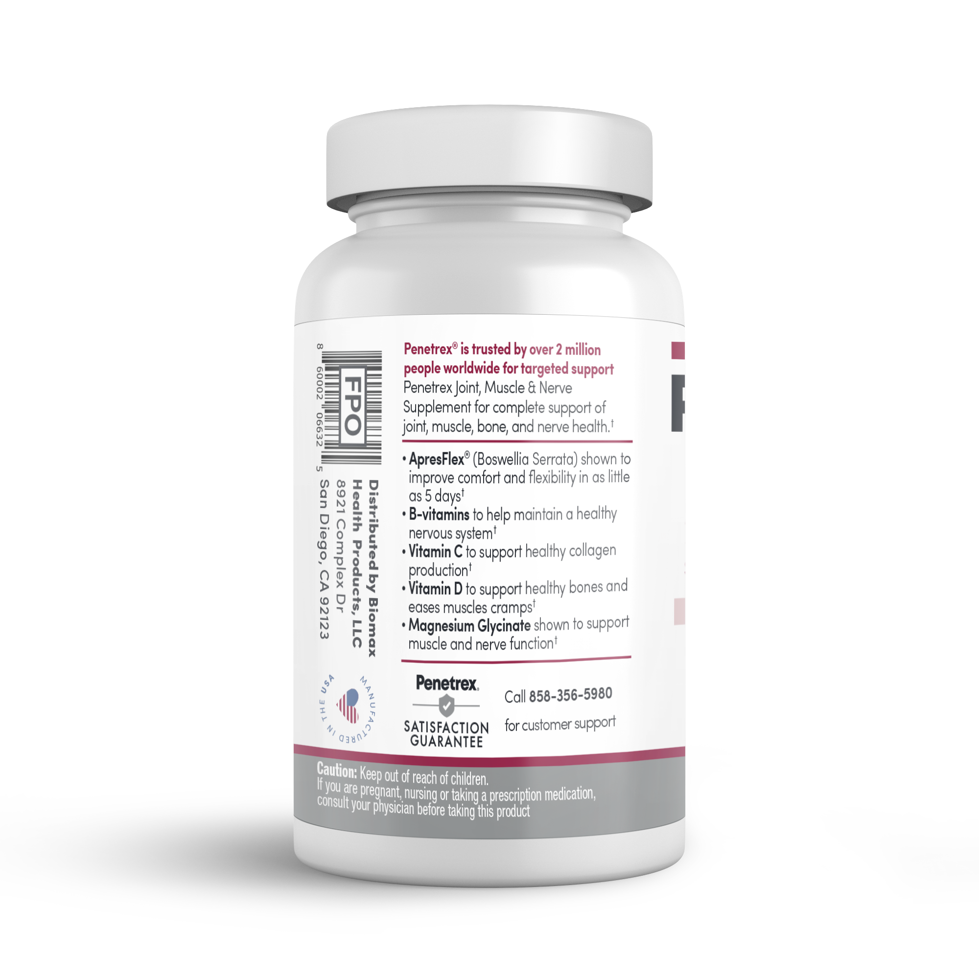 Penetrex Joint, Muscle & Nerve Support Supplement, 30 Day Supply (60 c